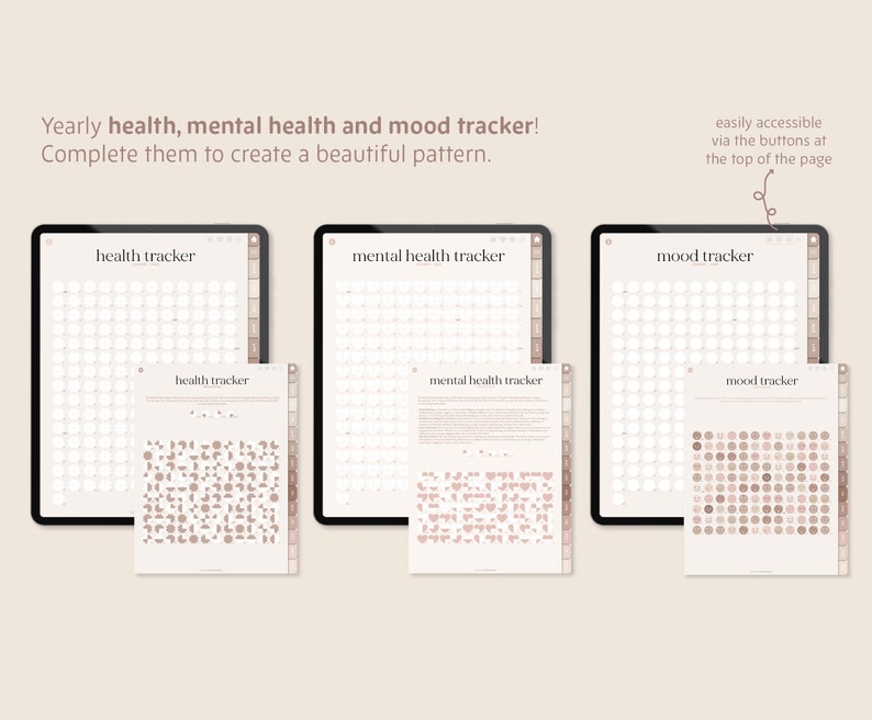 Digital Daily Gratitude Journal in Neutral Minimalist Beige ...