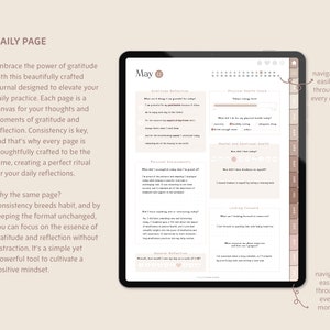 Digital Daily Gratitude Journal in Neutral Minimalist Beige ...