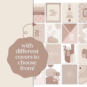 2025 Digital Planner Minimalist Neutral - Monday Sunday Start - Fully ...