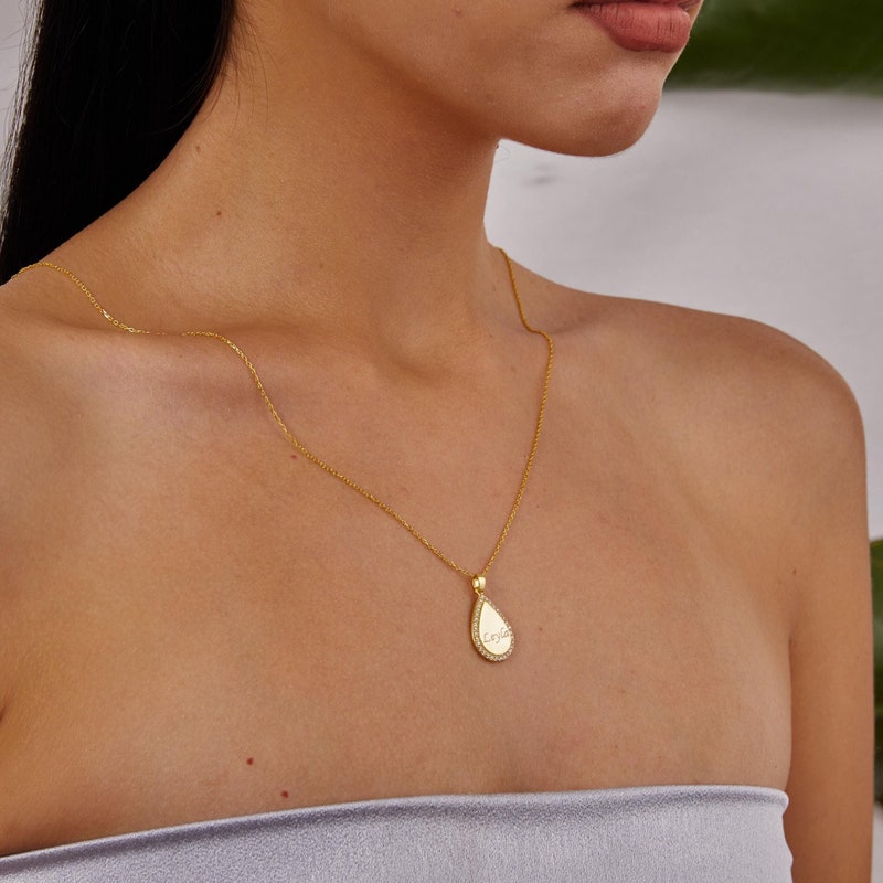 Water Drop Necklace - Etsy