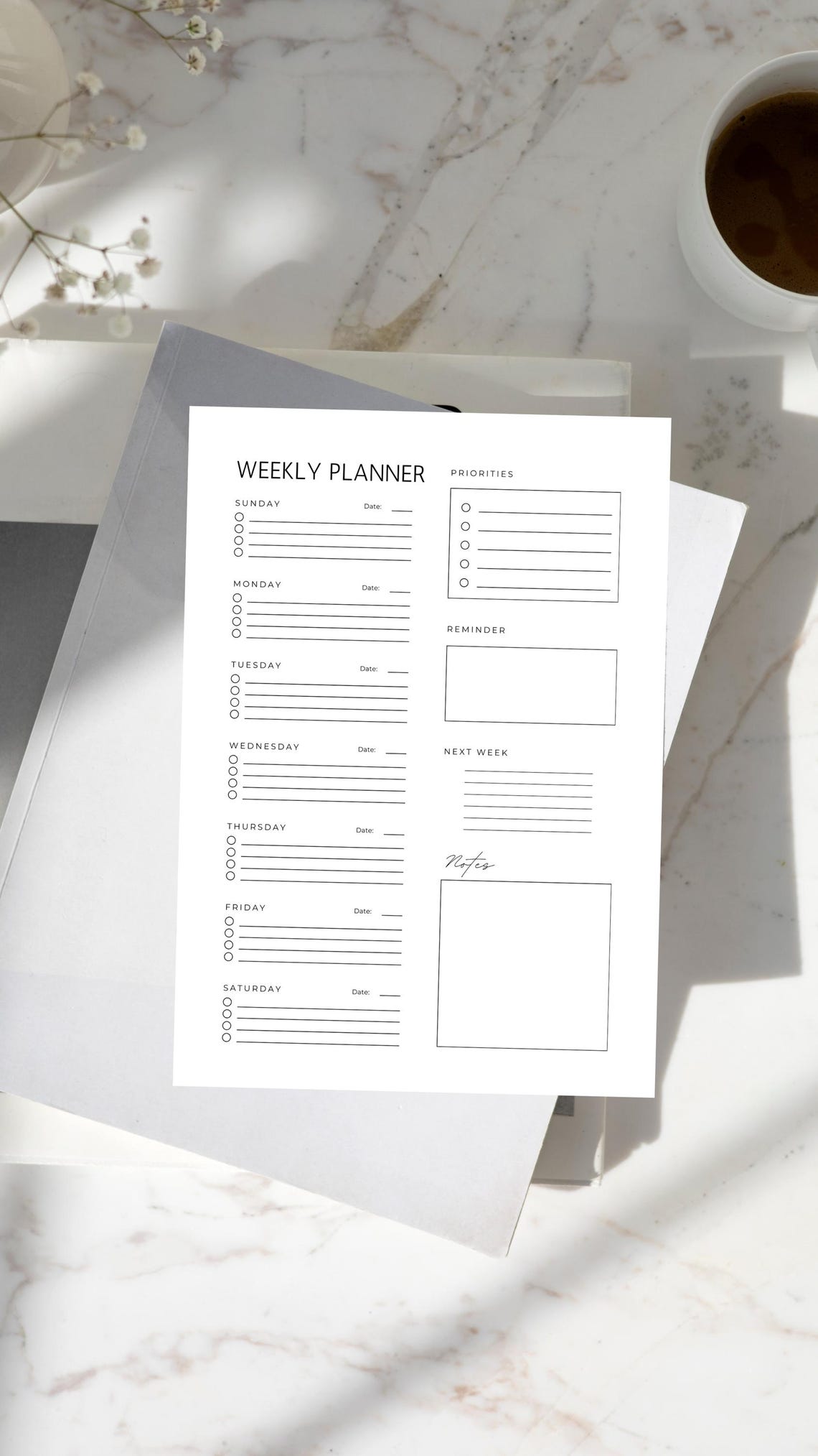 Weekly Planner Digital Download - Etsy