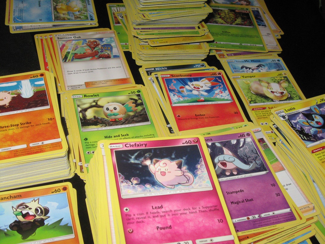 POKEMON Assorted Cards Lot (100 Cards) - Etsy