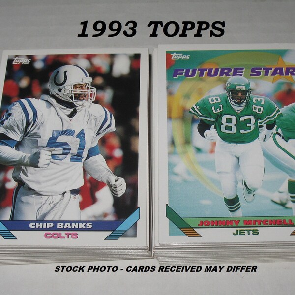 1993 Football Cards - Etsy