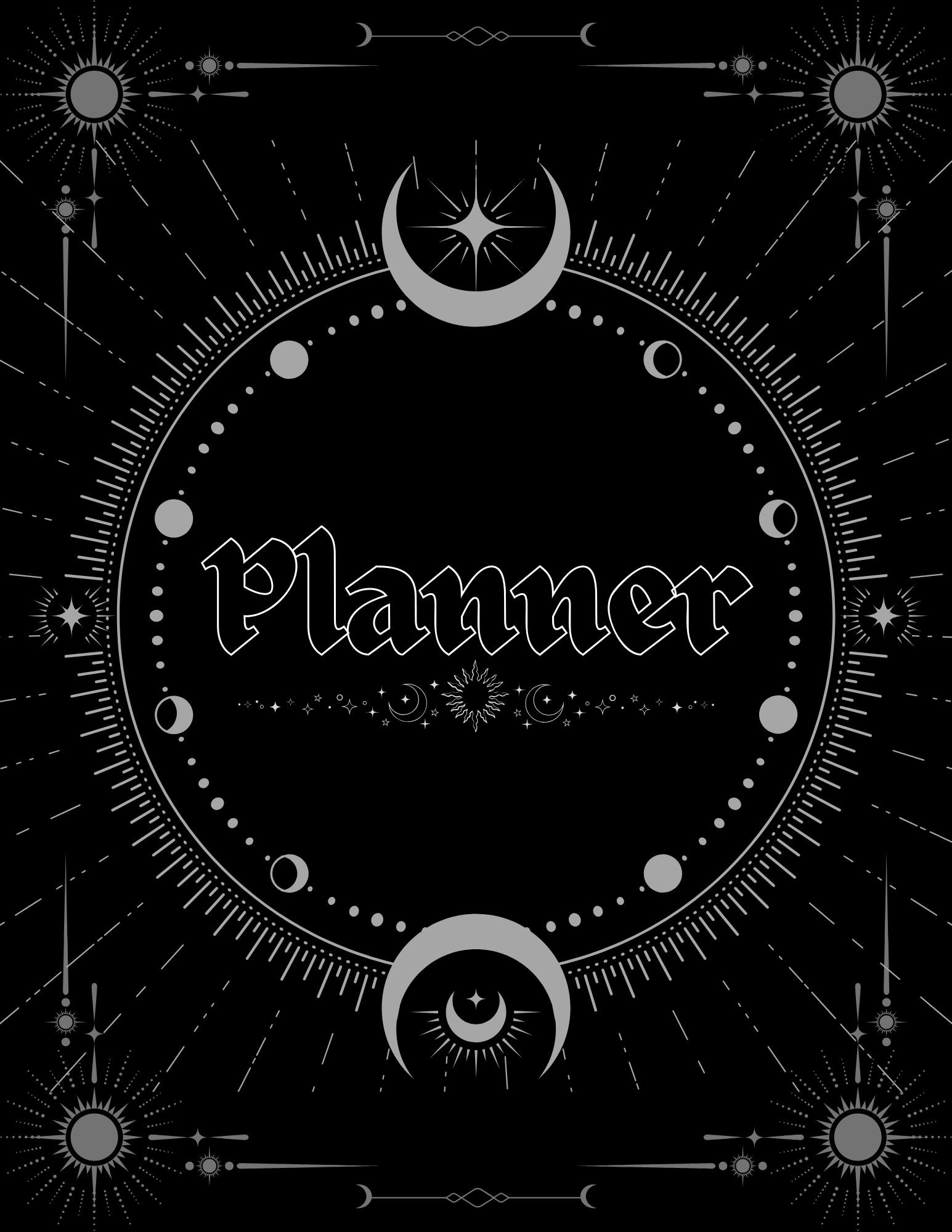 Gothic Witch Monthly Weekly Planner, Digital Planner - Etsy