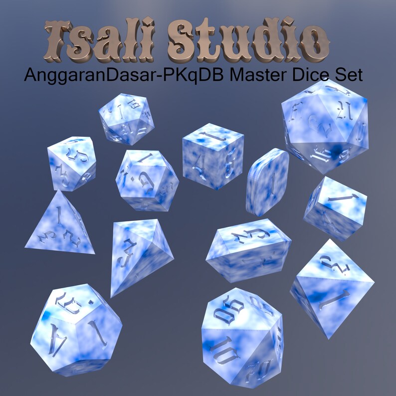 Master Dice Set Ready to Print DIGITAL DOWNLOAD 13 Piece Sharp Edge Set ...