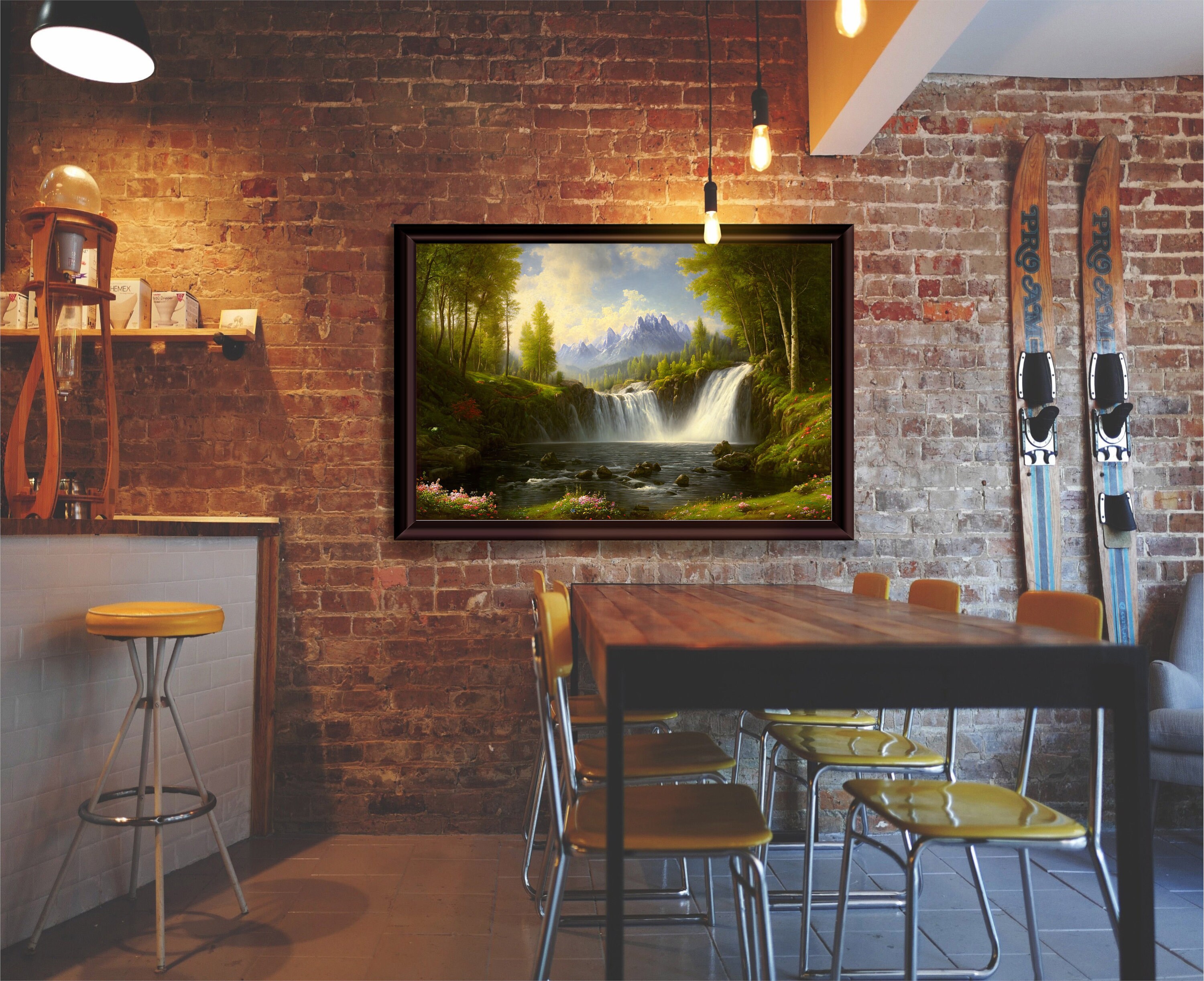 Mountain River Waterfall 12 Print at Home Art Printable, Instantly ...