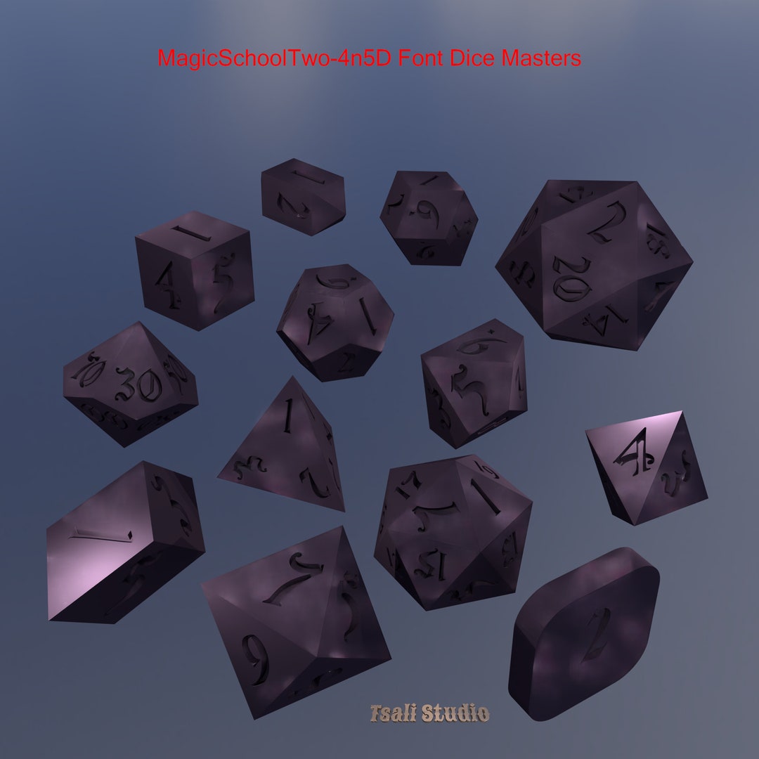 Master Dice Set Ready to Print DIGITAL DOWNLOAD 13 Piece - Etsy