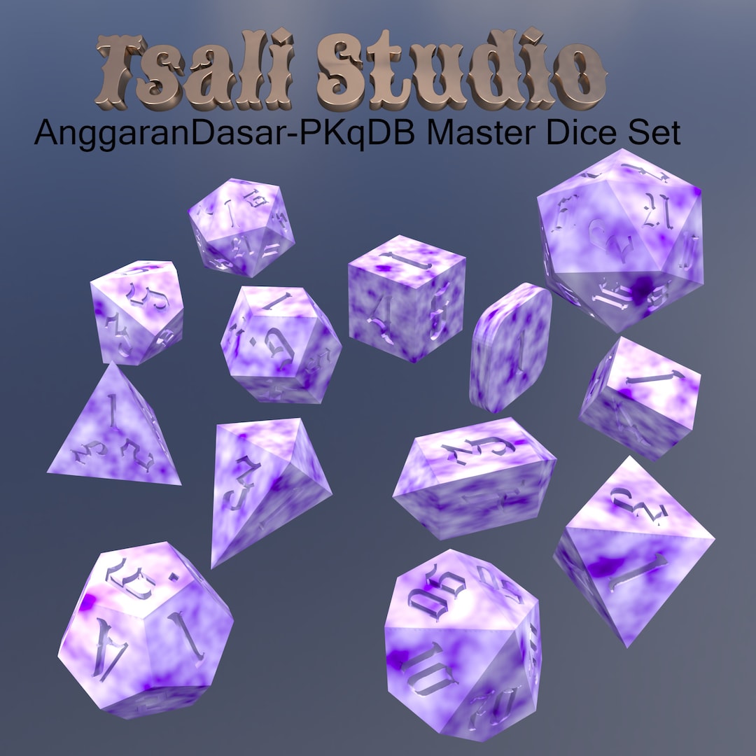 Master Dice Set Ready to Print DIGITAL DOWNLOAD 13 Piece Sharp Edge Set ...