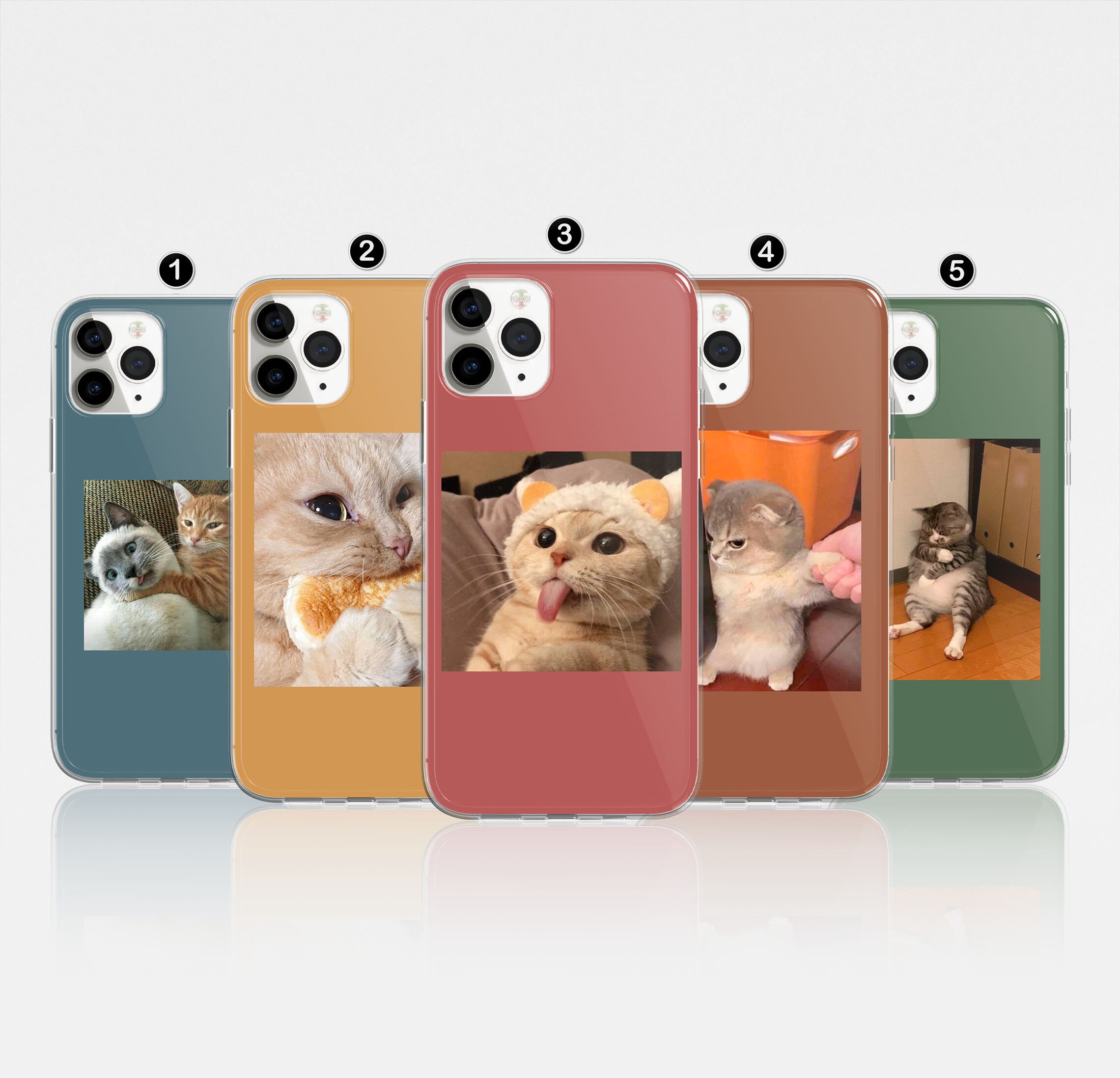 Funny Meme Cat Phone Case, Clear TPU Rubber - Etsy