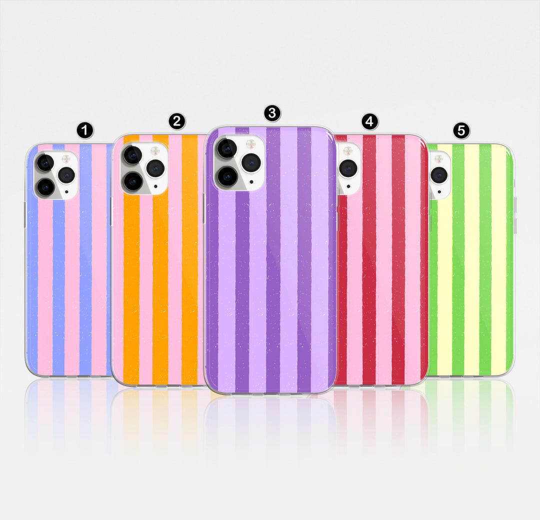 Stripes Phone Case Aesthetic Vintage Cover for iPhone 16, 15, 14, 13 ...