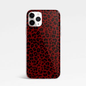 Cherry Leopard Print Phone Case Star Design, Trendy Cheetah Cover ...