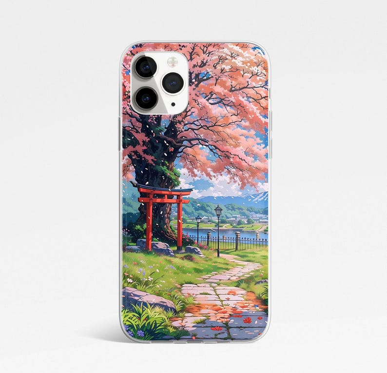 Sakura Phone Case Japanese Cherry Blossom Landscape Cover for iPhone 17 ...