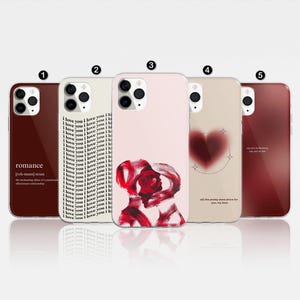 Burgundy Phone Case Red Aesthetics Valentines Phone Cover for iPhone 17 ...