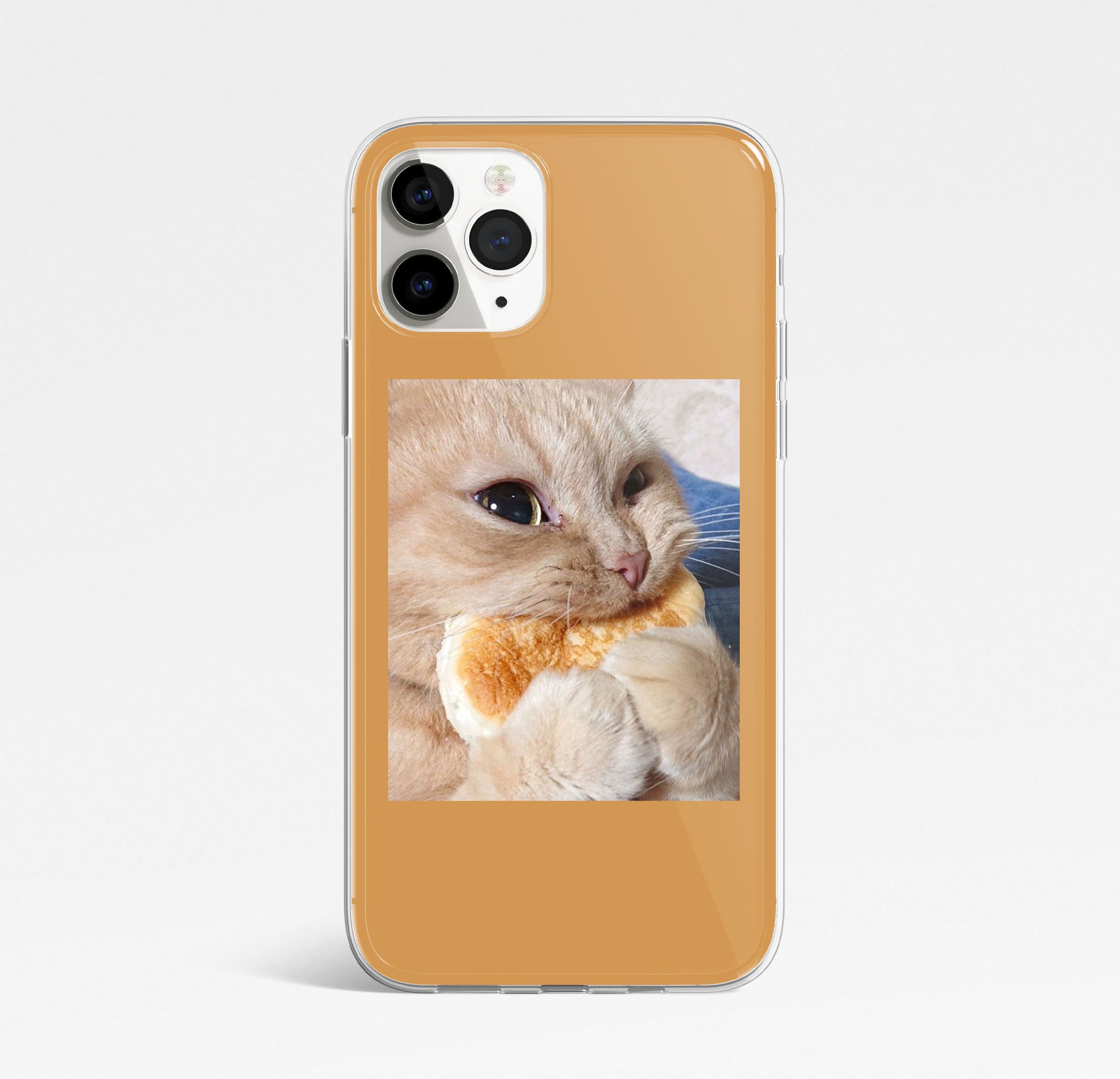 Funny Meme Cat Phone Case, Clear TPU Rubber - Etsy