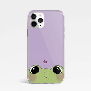 Cute Frog Phone Case Green Frog Lover Gift Minimalistic Cover for ...