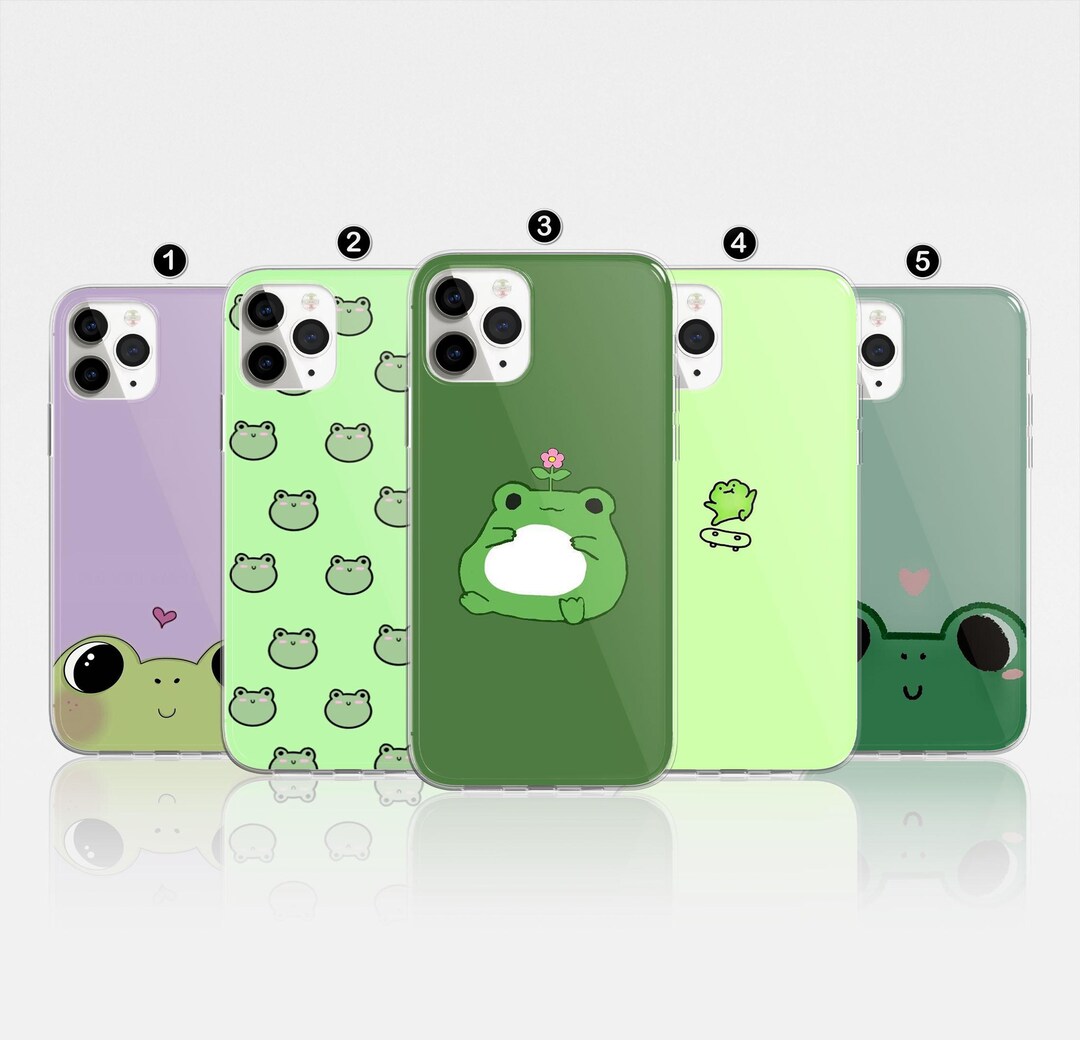 Cute Frog Phone Case Green Frog Lover Gift Minimalistic Cover for ...