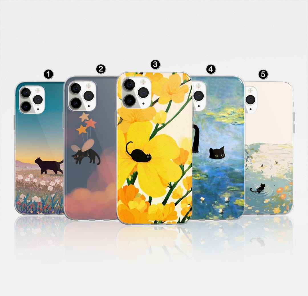 Funny Cat Phone Case Cat Meme Cat Lover Cute Cat Art Cover for iPhone ...