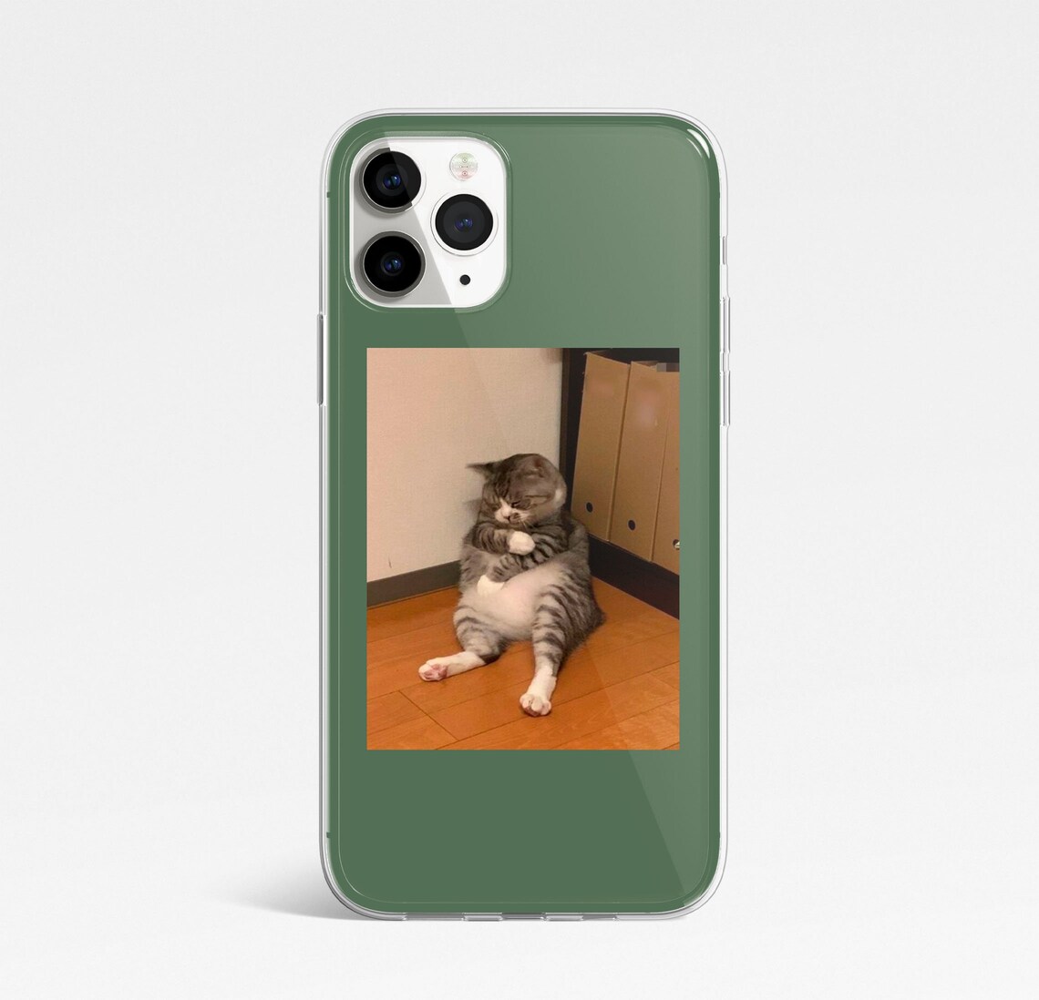 Funny Meme Cat Phone Case, Clear TPU Rubber - Etsy