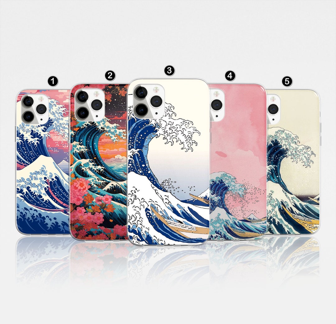 Japanese Wave Phone Case Kanagawa Wave Cover Retro Aesthetic Art Gift ...