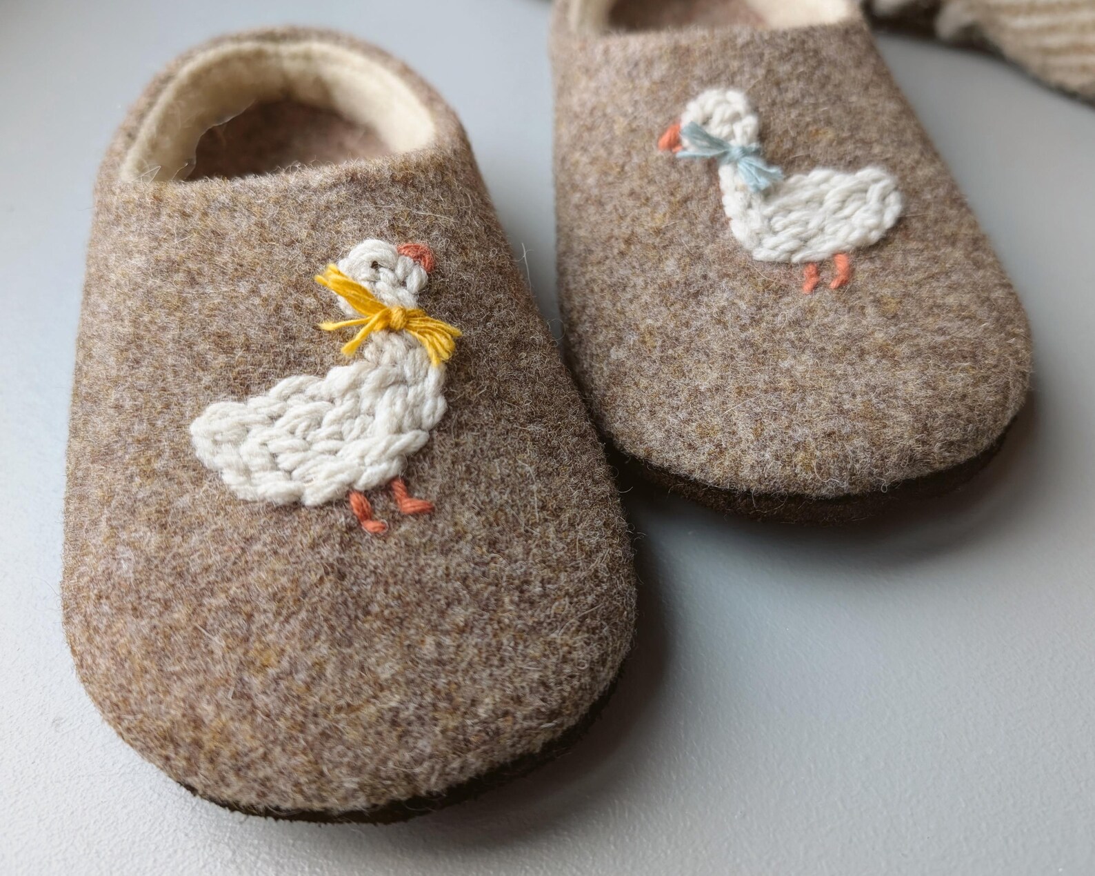 Woolen Clogs With Embroidery - Etsy