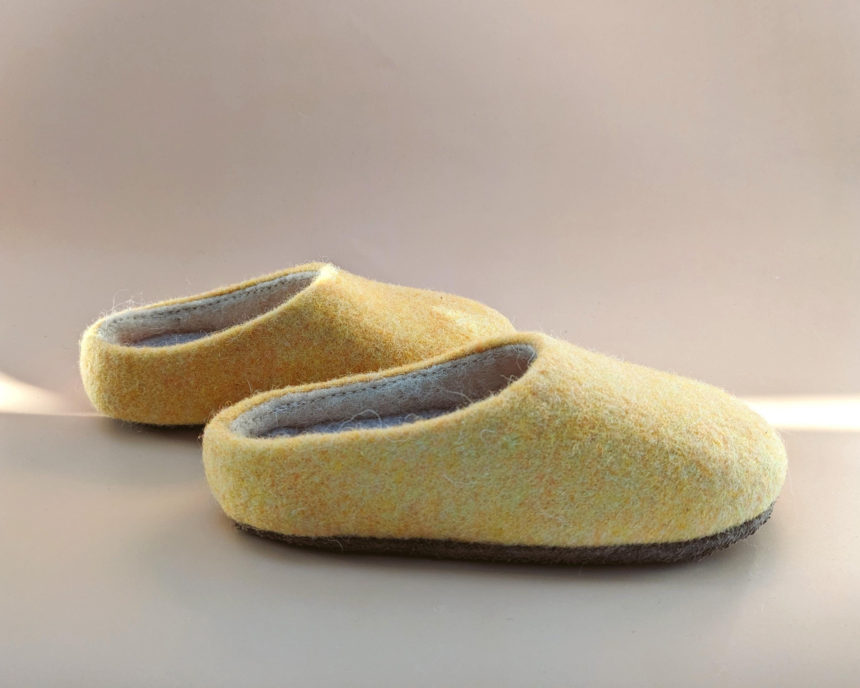 Woolen Kids Clogs With Leather Sole - Etsy