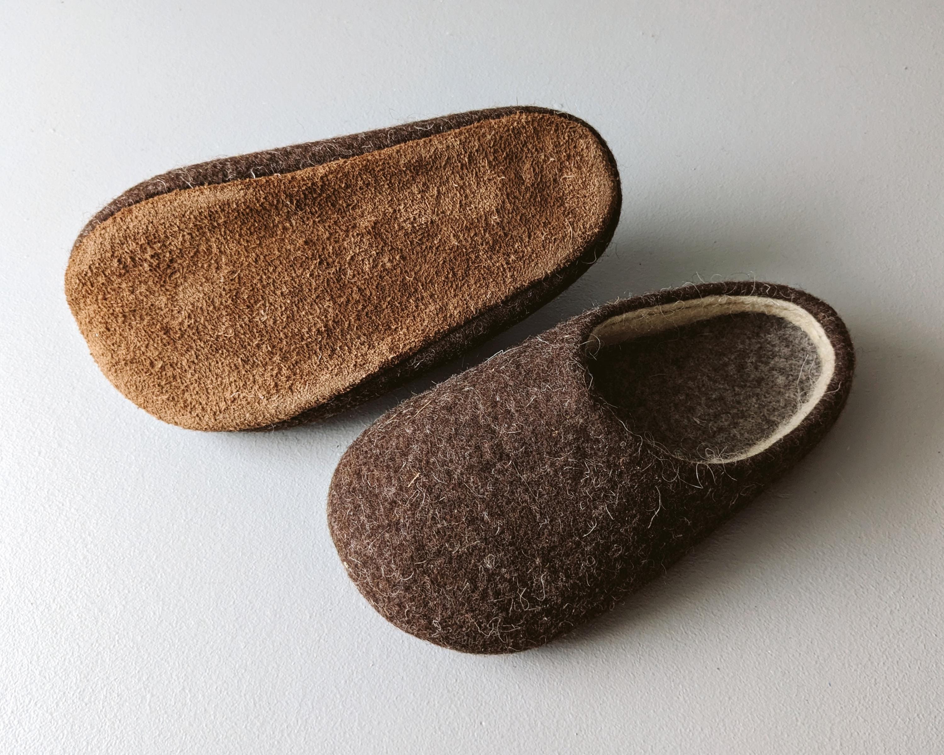 Woolen Kids Clogs With Leather Sole - Etsy