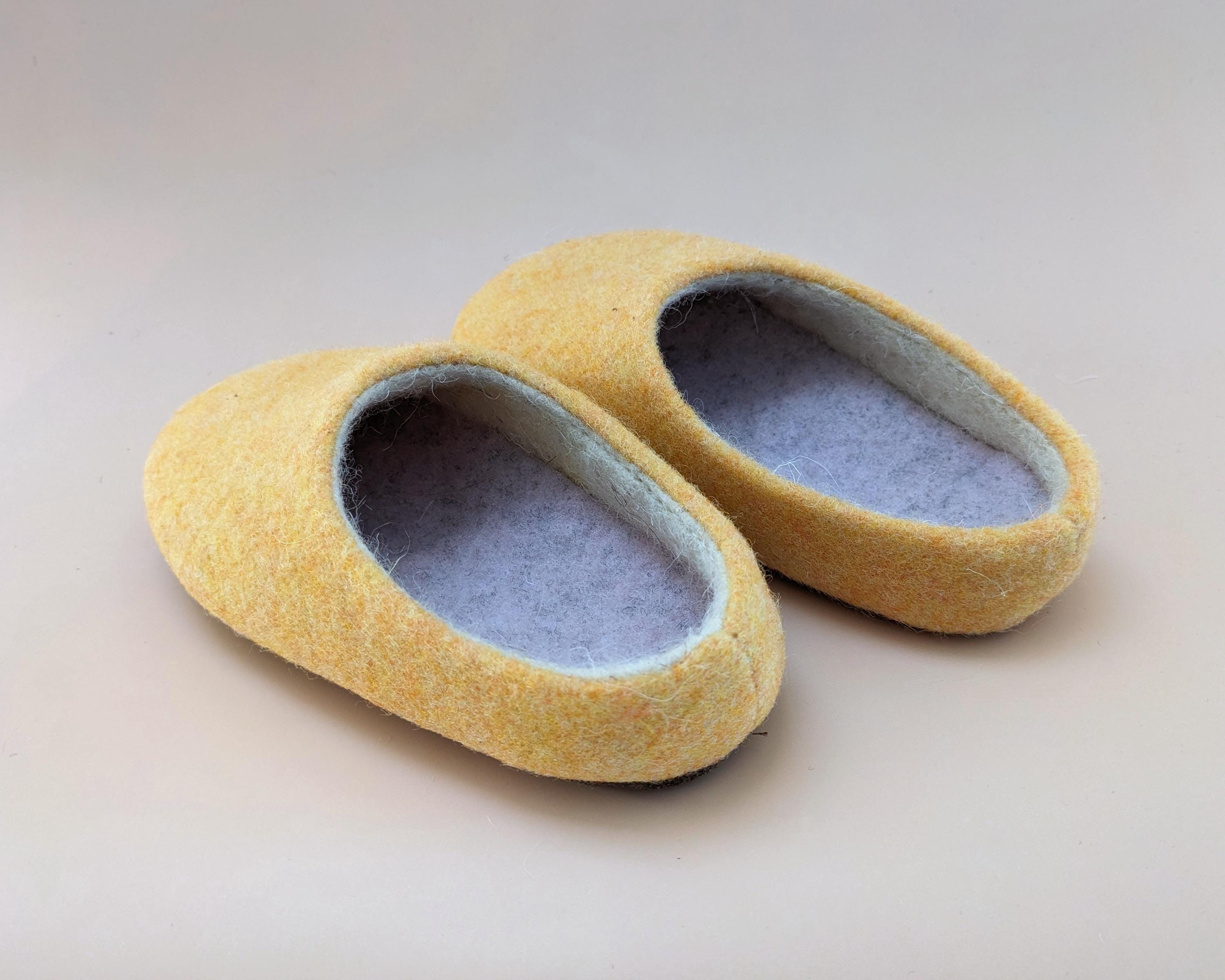 Woolen Kids Clogs With Leather Sole - Etsy