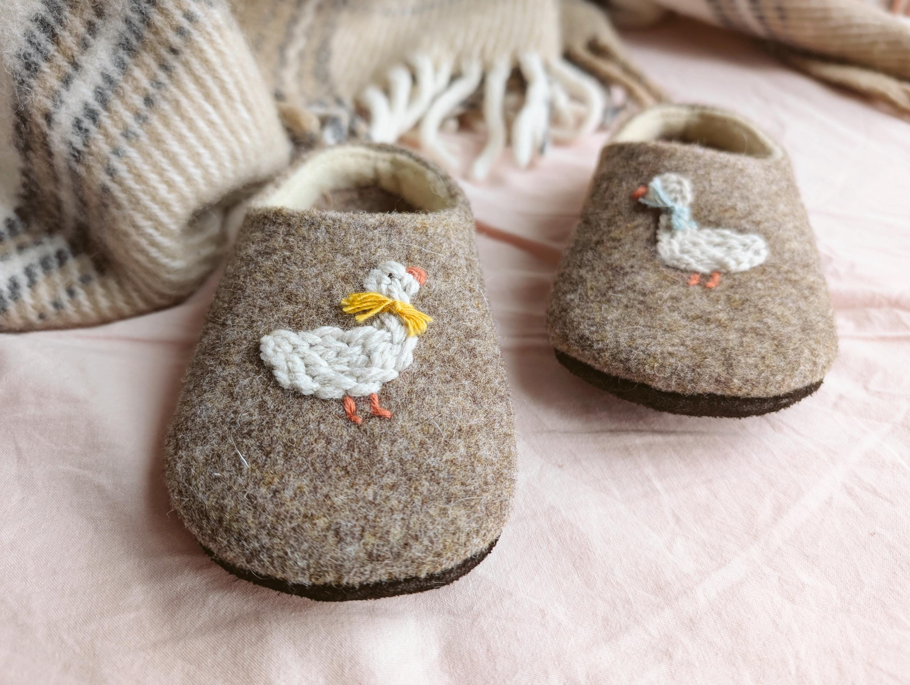 Woolen Clogs With Embroidery - Etsy