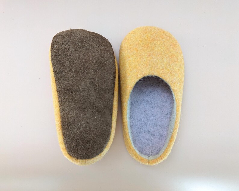 Woolen Kids Clogs With Leather Sole - Etsy