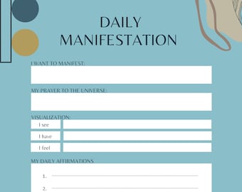 Printable Manifestation Worksheet Manifest Your Life Manifestation ...
