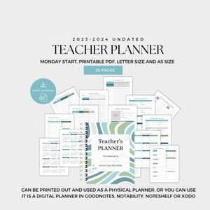 Teacher Planner 2023-2024 Printable Teacher Plan & Record - Etsy