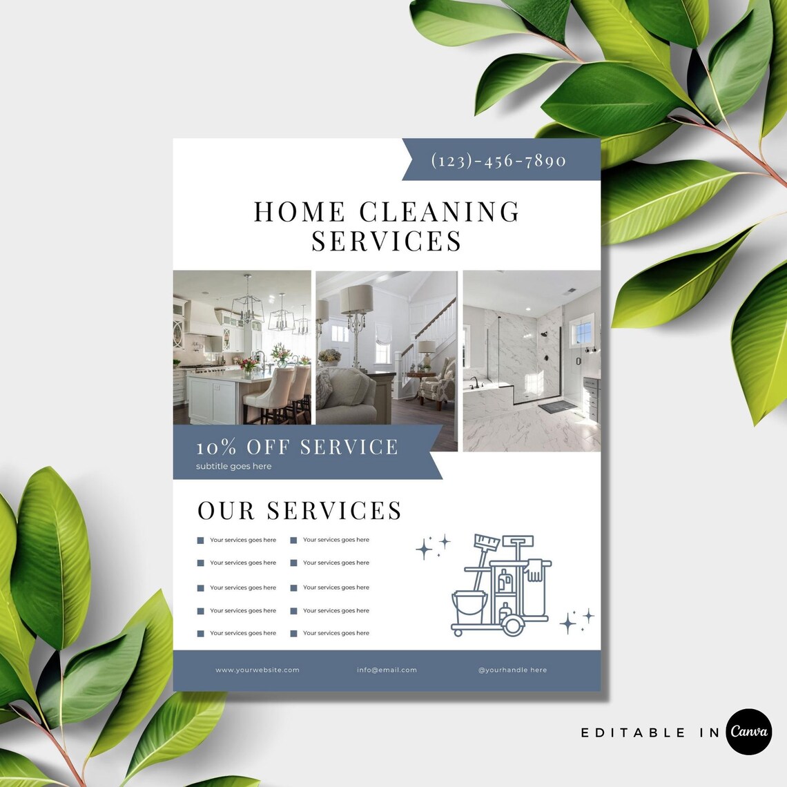 5 Cleaning Service Flyer Templates Housekeeping Flyer Editable Cleaners ...