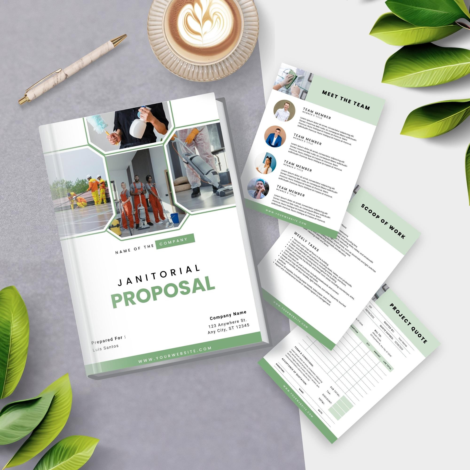 Janitorial Service Proposal Template | Commercial Cleaning (canva ...
