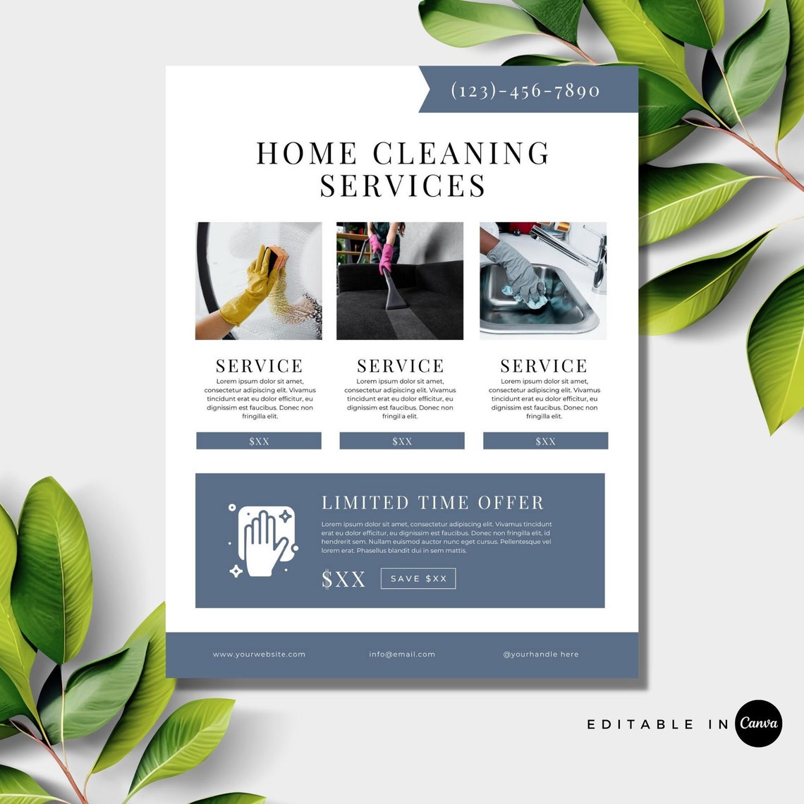 5 Cleaning Service Flyer Templates Housekeeping Flyer Editable Cleaners ...