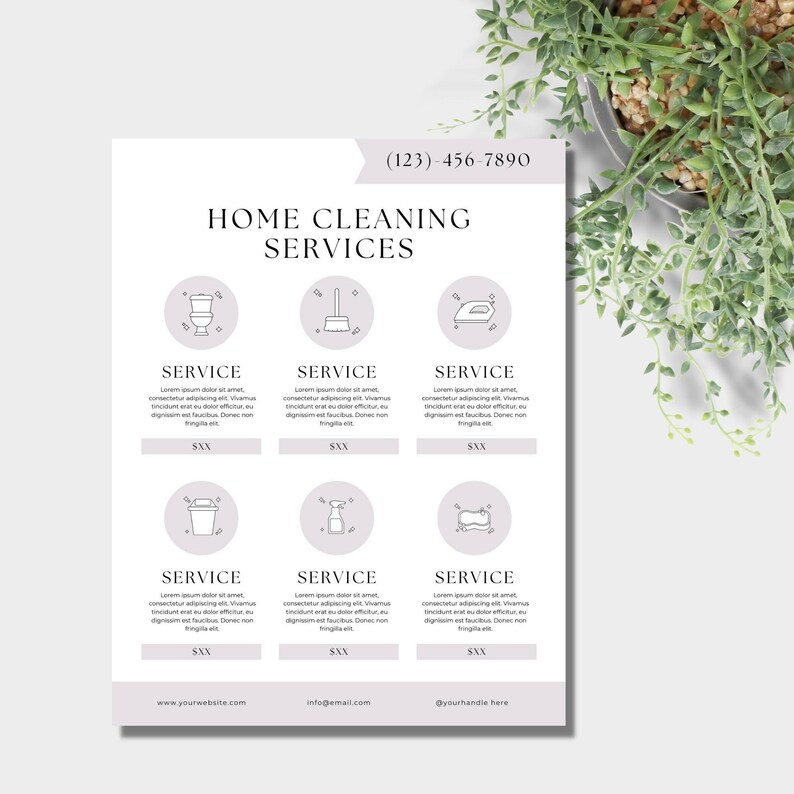5 Cleaning Service Flyer Templates Housekeeping Flyer - Etsy
