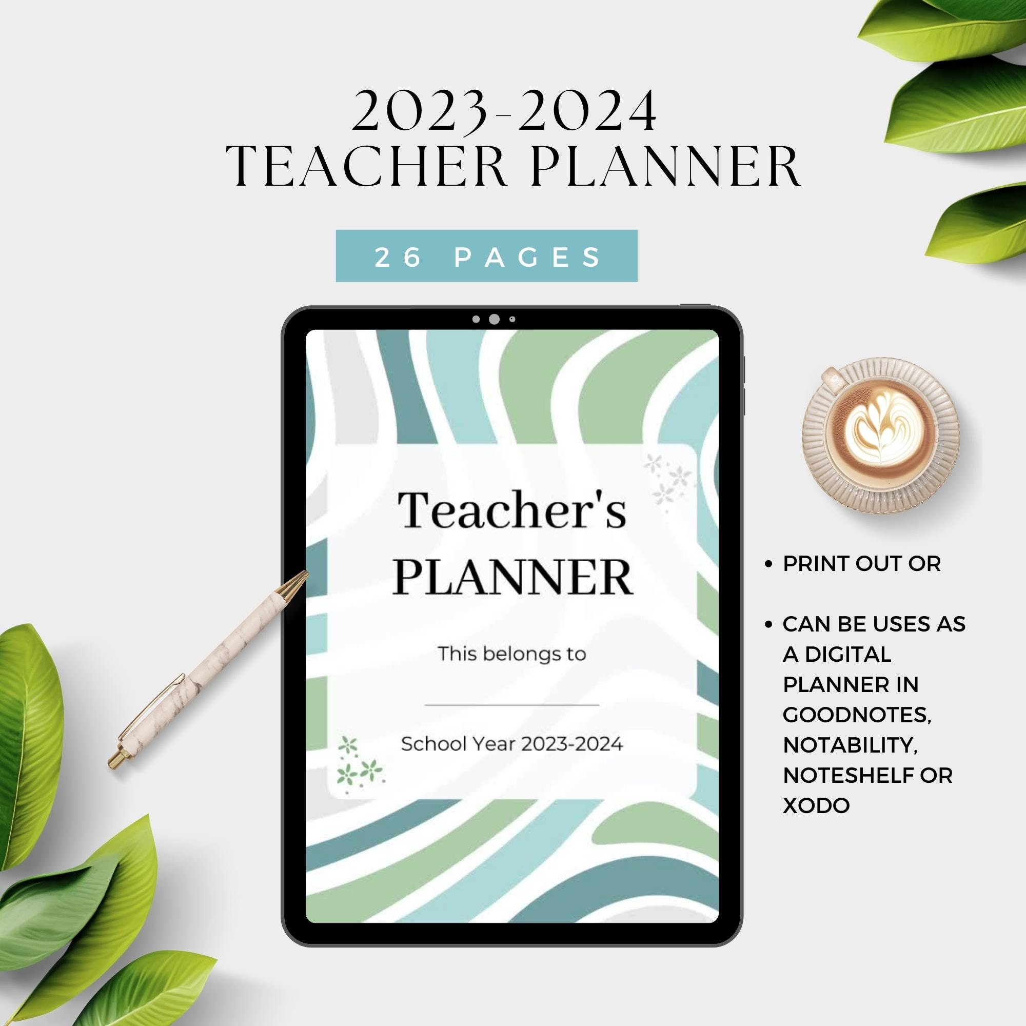 Teacher Planner 2023-2024 Printable Teacher Plan & Record - Etsy
