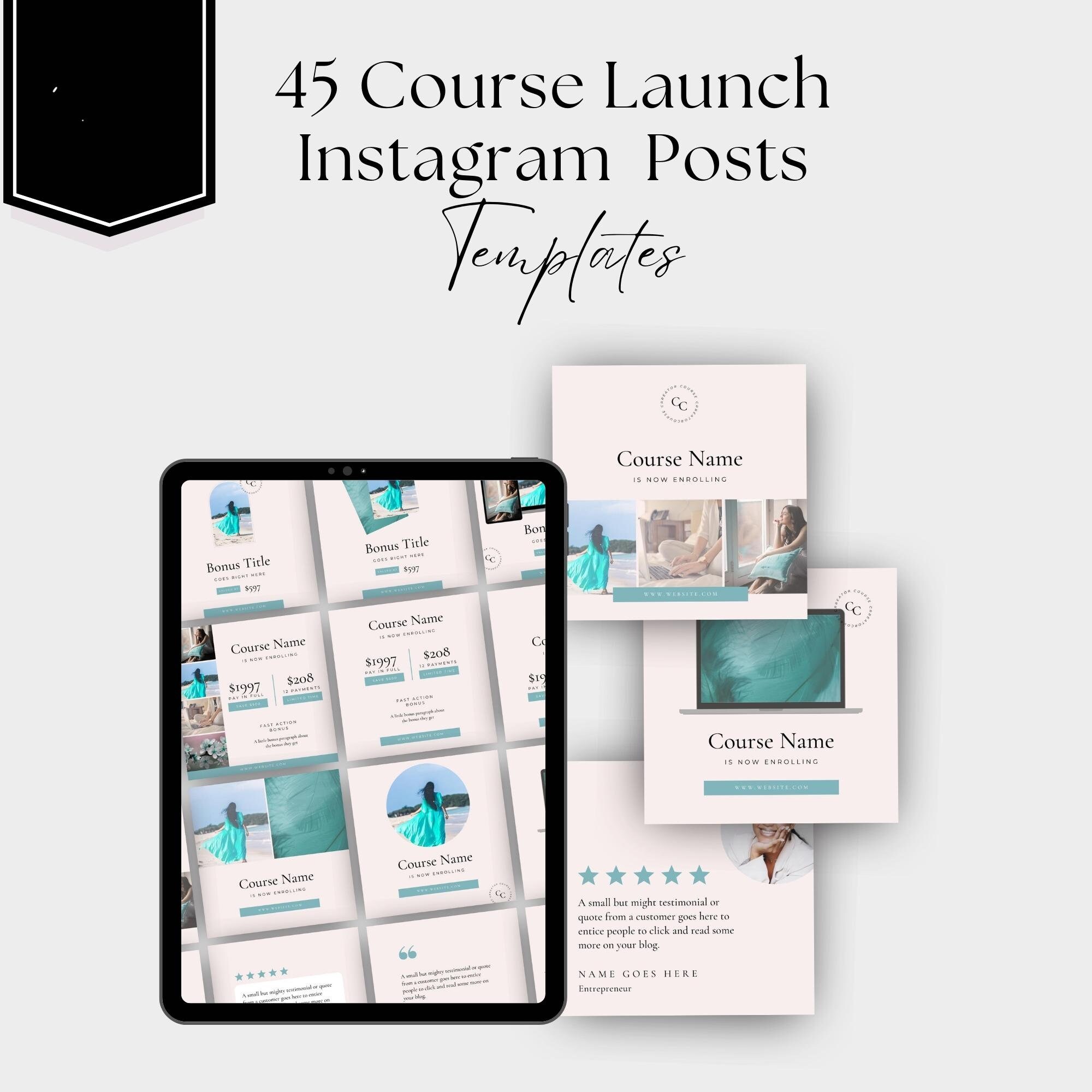 45 Instagram Course Launch Templates, Social Media Templates Canva ...
