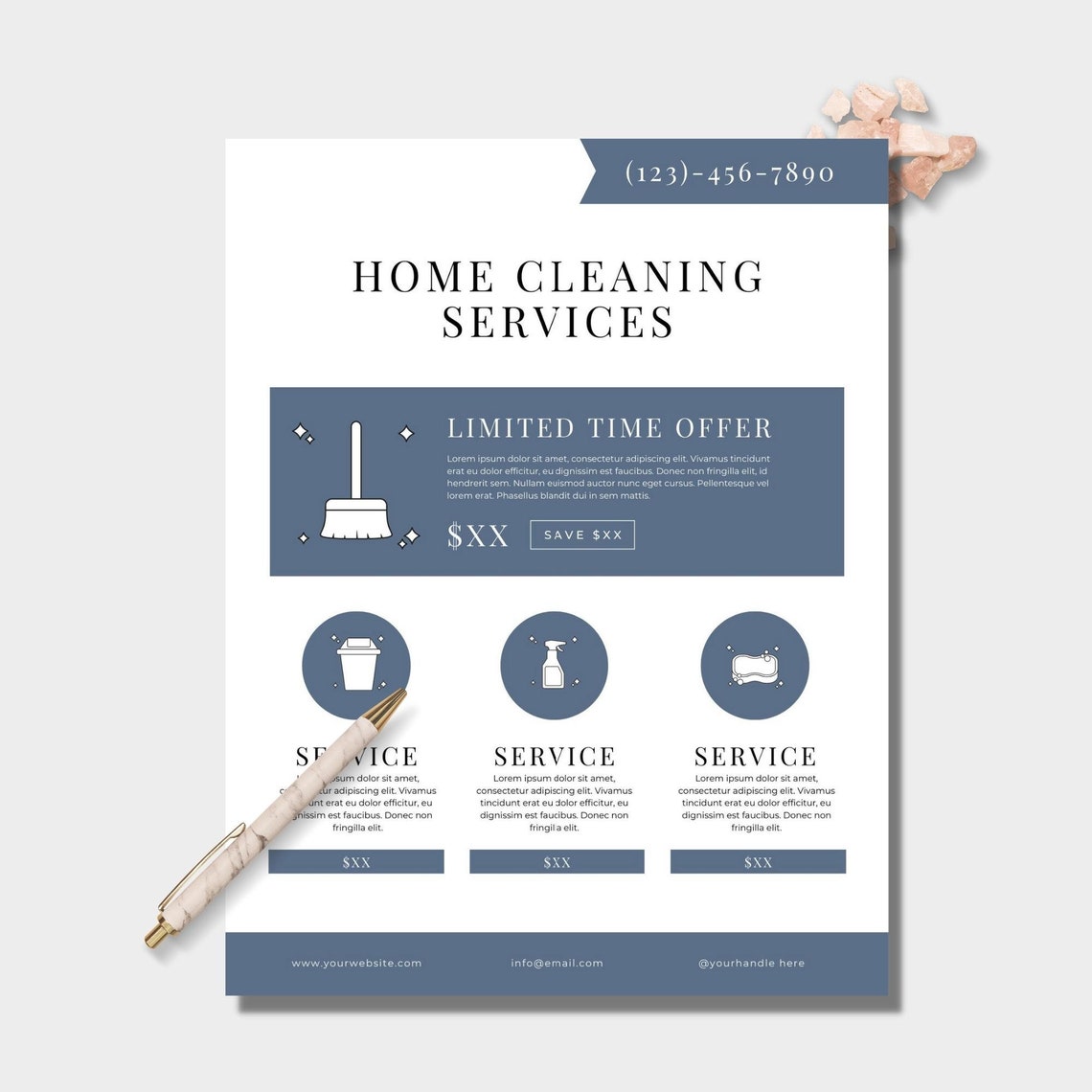 5 Cleaning Service Flyer Templates Housekeeping Flyer Editable Cleaners ...