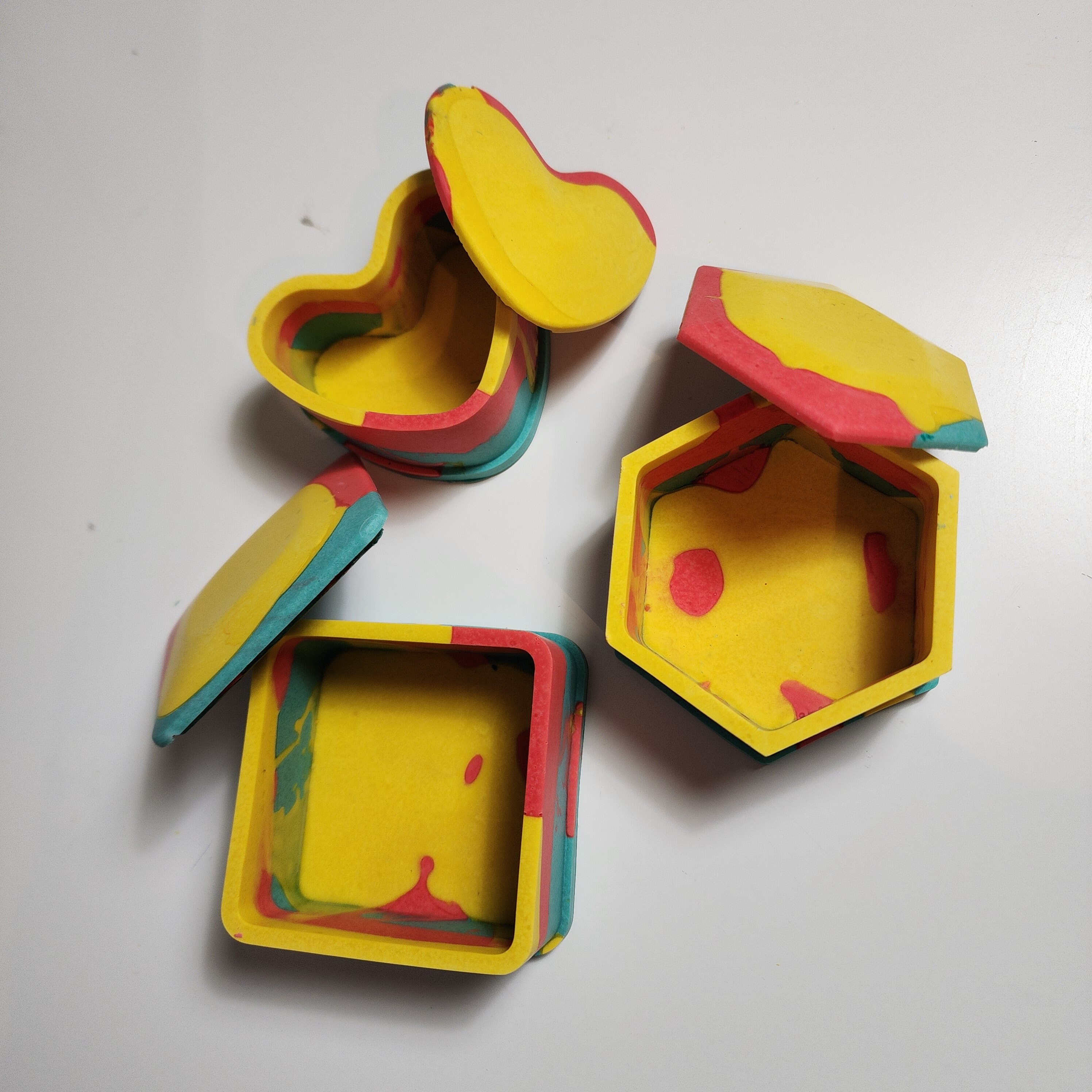 Jesmonite Trinket Boxes or Candle Holders. Each Item is One of a Kind ...