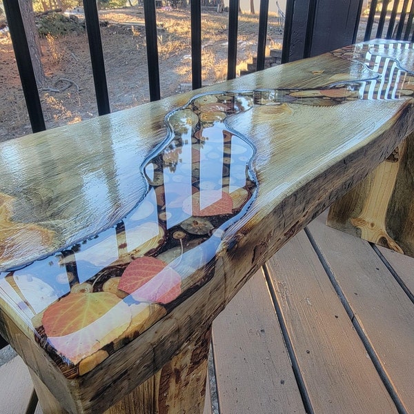 Live Edge Bench - Etsy
