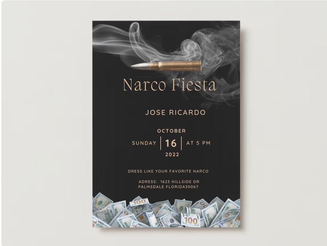 Narco Invites - Etsy