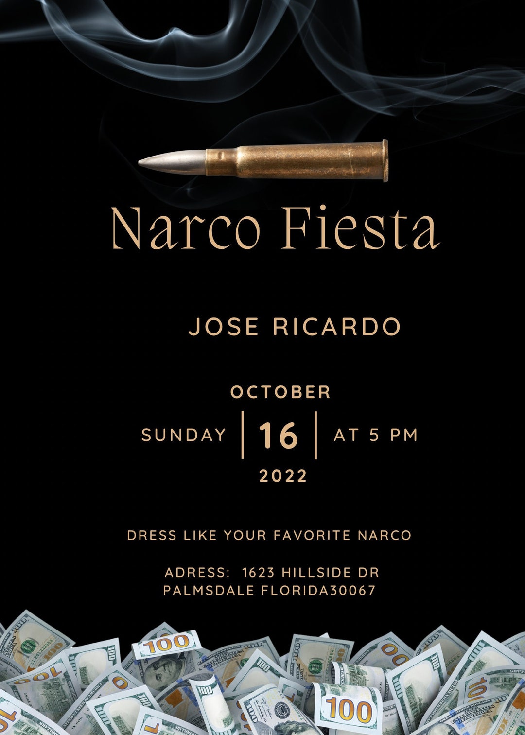 Narco Invites - Etsy