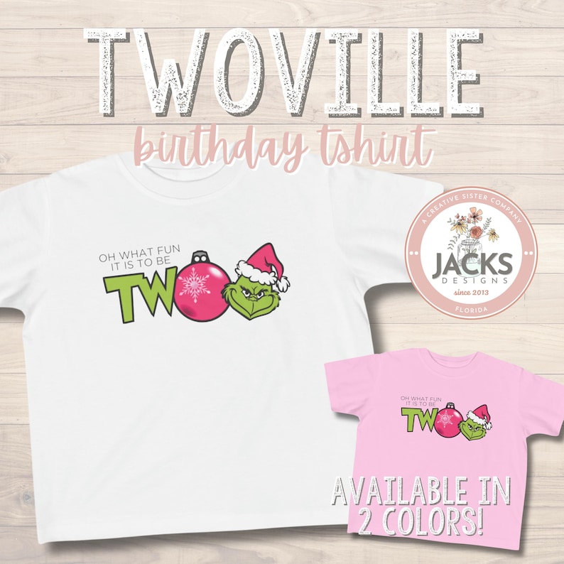Grinch Birthday, Twoville Birthday Party Shirt, Second Birthday - Etsy