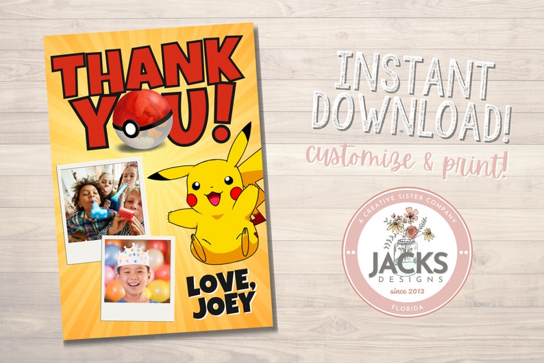 Pokemon Birthday Invitation, Pikachu Party Invite, Pokemon Theme ...