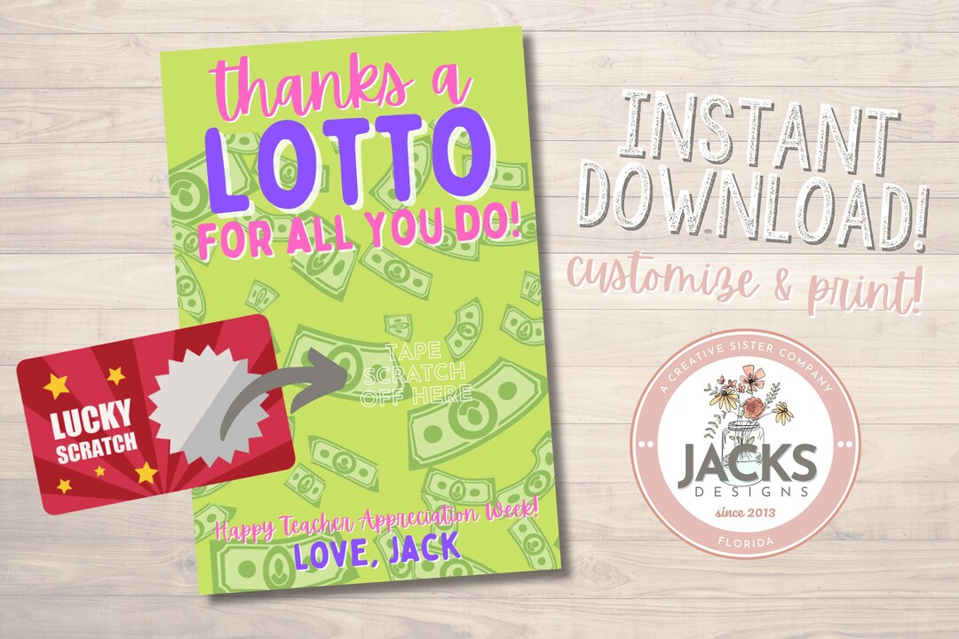 Scratch off Holder, Teacher Appreciation Gift, End of the Year Teacher ...