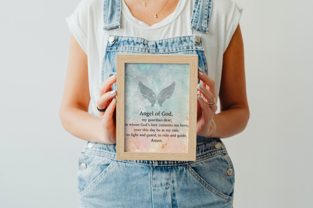 Guardian Angel Prayer Print: Catholic Nursery Wall Art (digital ...