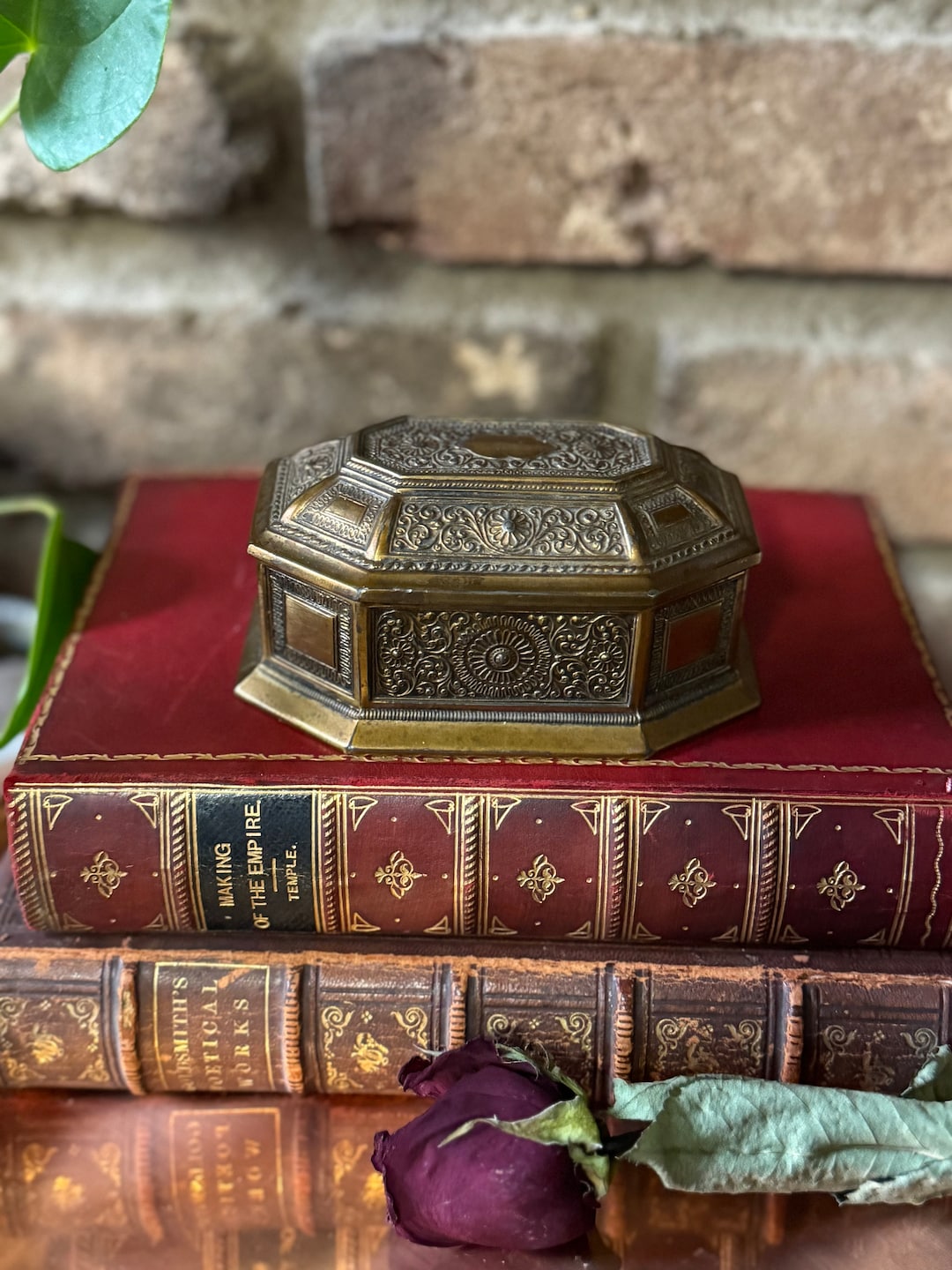 Bronze Ornate With Red Velvet Casket Box - Etsy