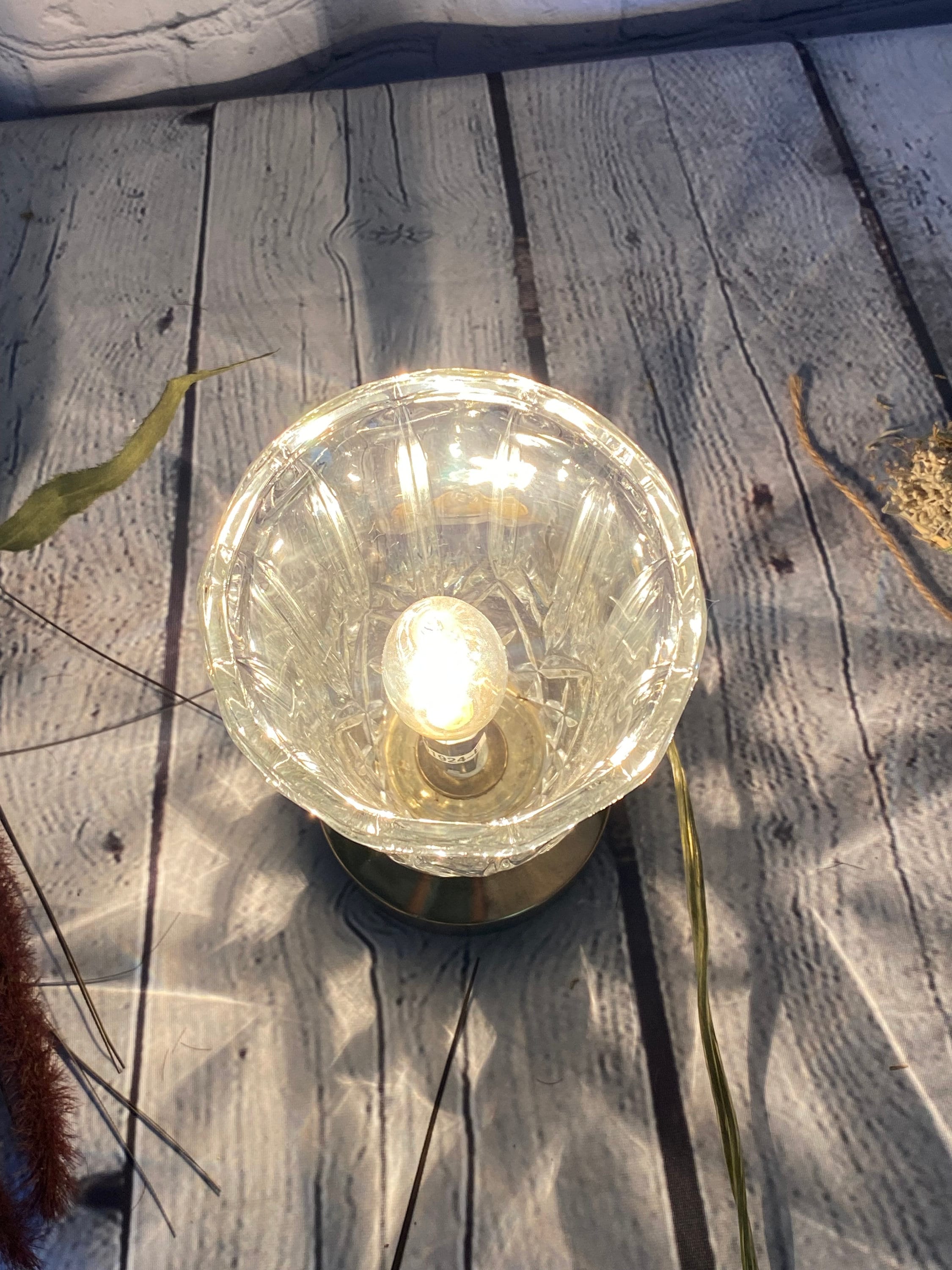 Crystal Tabletop or Counter Lamp. - Etsy