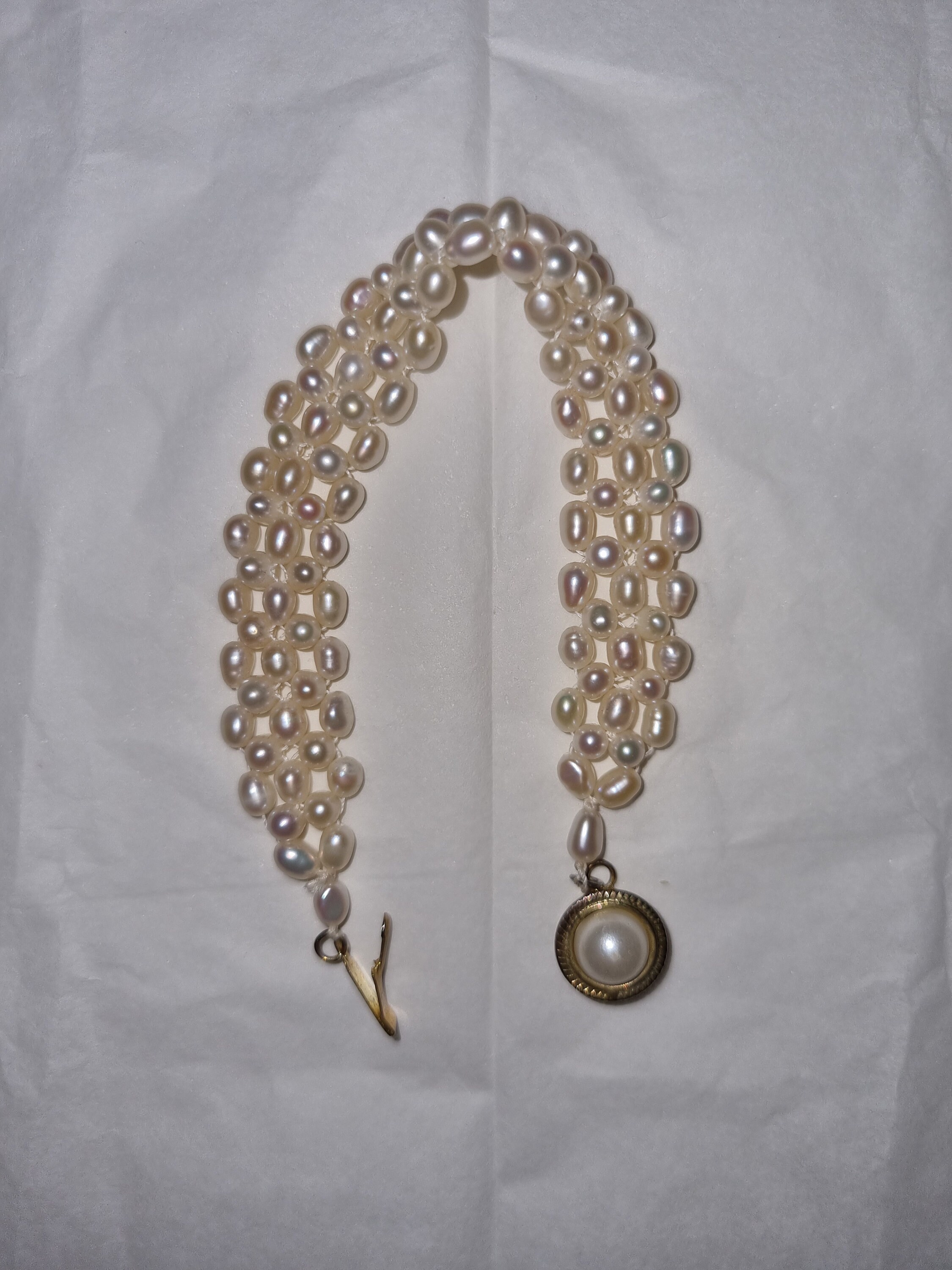 Rice Pearl Necklace and Bracelet Set - Etsy