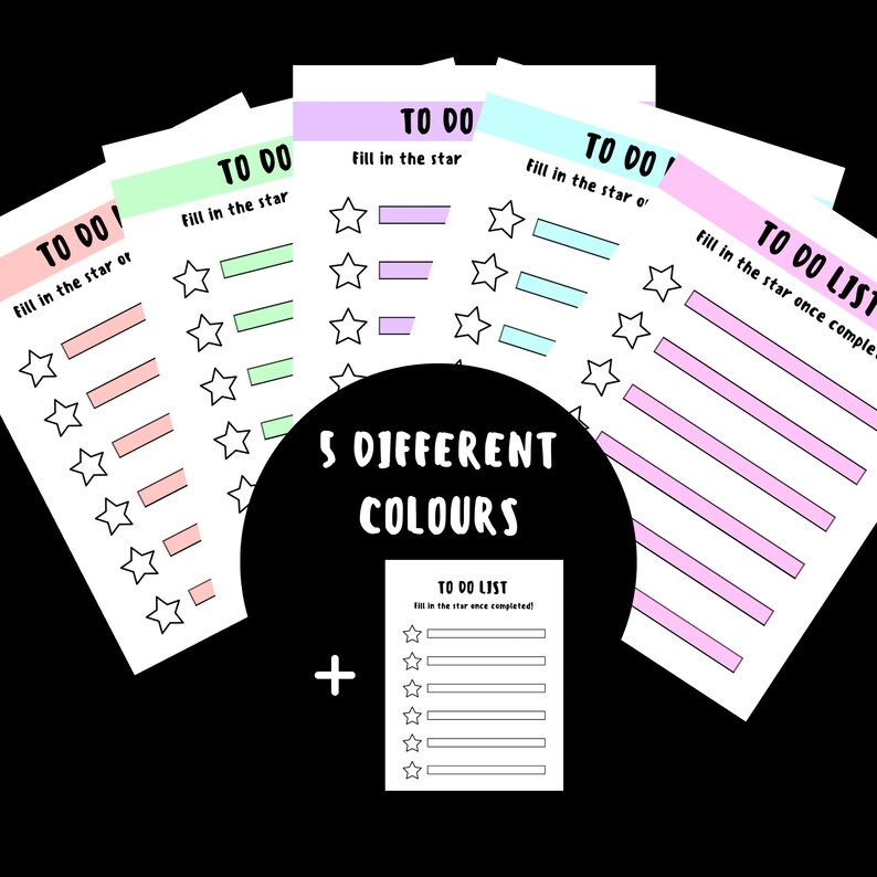 Kids to Do List | Printable PDF to Do Chart With Stars to Fill When ...